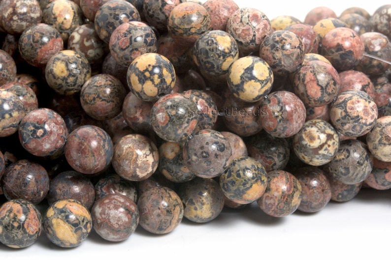 Leopardskin Jasper Beads Natural Stone Beads Wholesale - Etsy