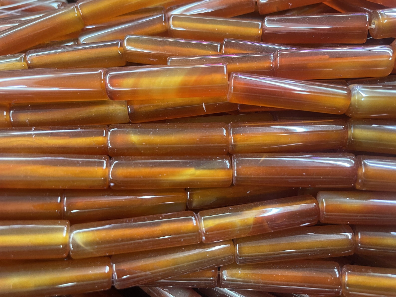 Long Red Carnelian Tube Beads Long Tube Beads 8x30mm - Etsy