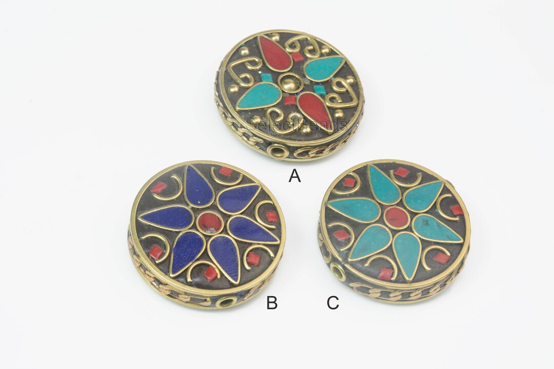 Tibetan Nepalese Beads - Handmade Nepal Pendant - Tibetan Beads for ...