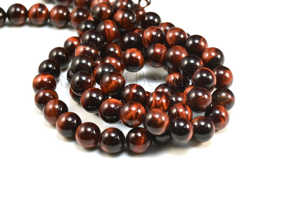 Red Tiger Eye Beads - Natural Tiger Eye Stone - Tiger Eye Stone Beads ...