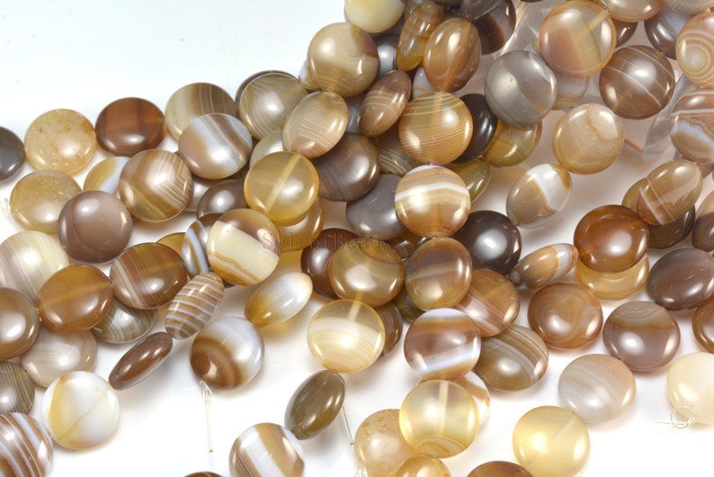 Brown sardonyx beads brown banded agate gemstone stripe | Etsy