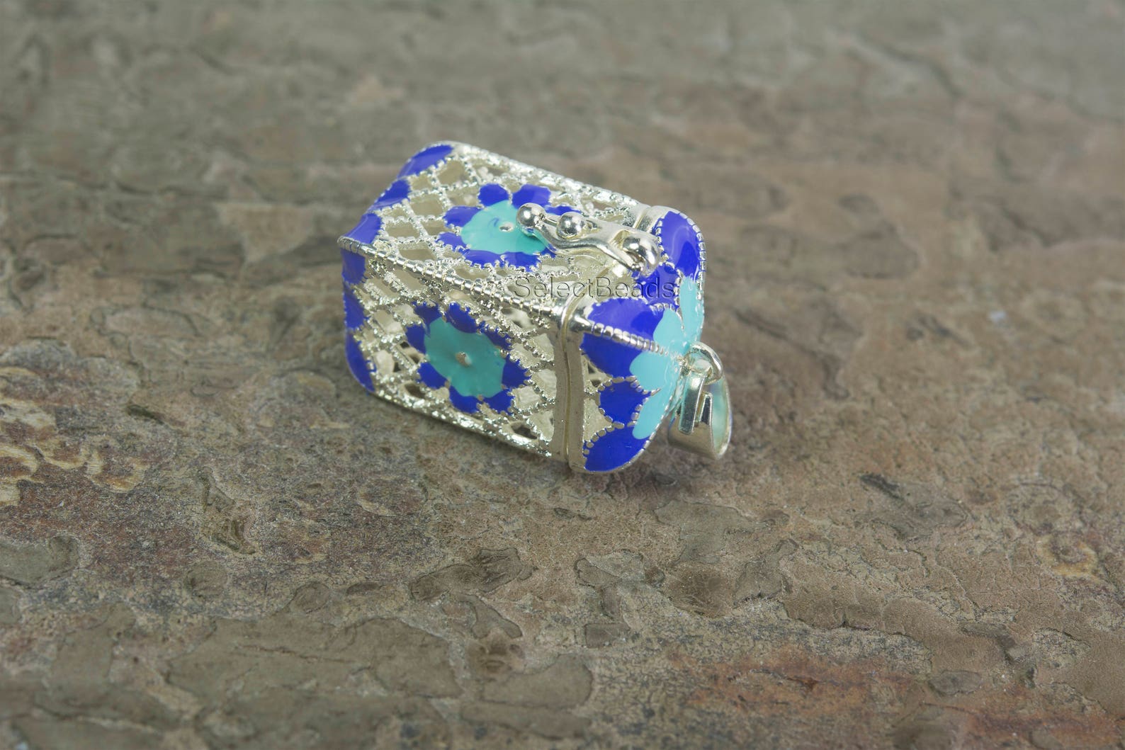 Rectnagle Filigree Cage Locket Pendants Silver Lockets | Etsy