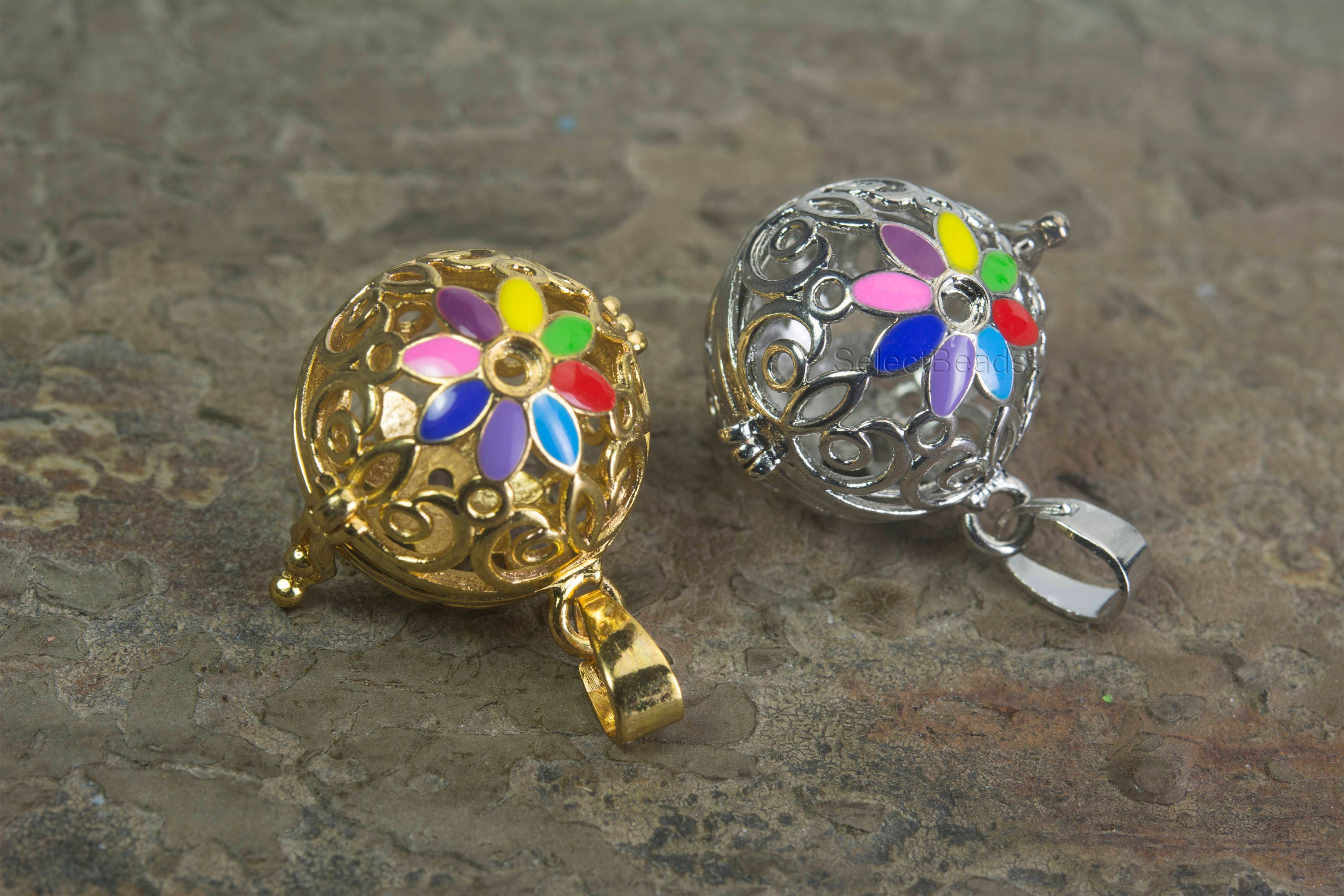 Round Ball Locket Memory Lockets and Charms Filigree | Etsy