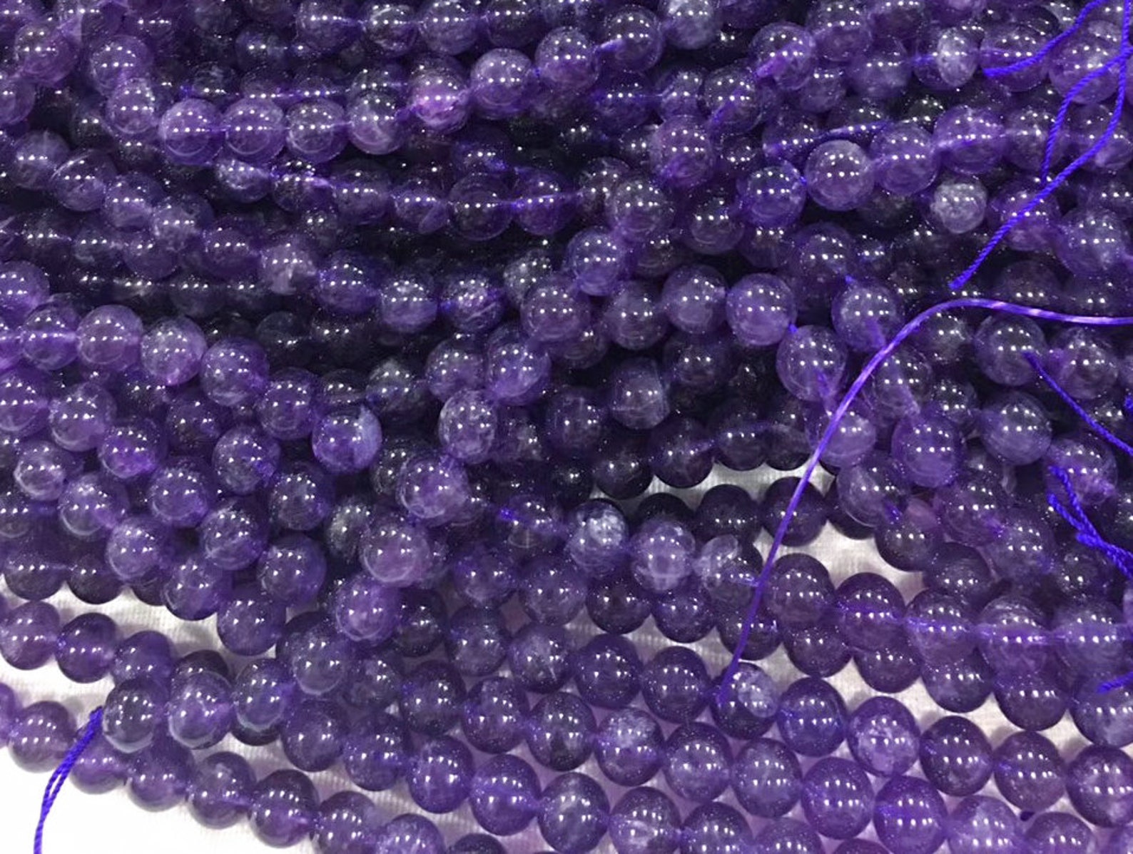 Smooth Round Purple Amethyst Natural Amethyst Gemstone - Etsy