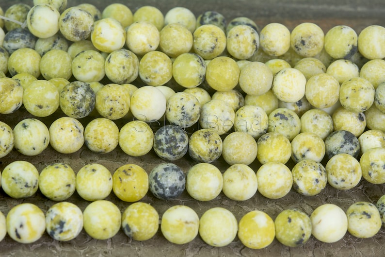 Matte Yellow Turquoise Beads Yellow Gemstone Jewelry Beads - Etsy
