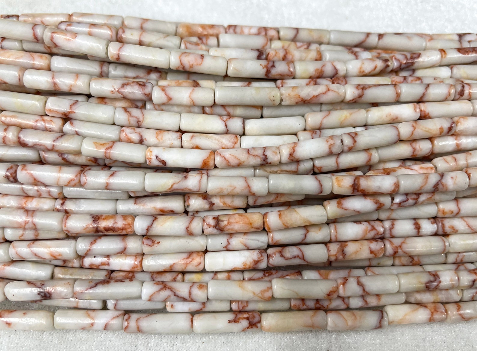 Gemstone Smooth Tube Beads - 4x13mm Natural Stone Tubes - Agate Stone ...