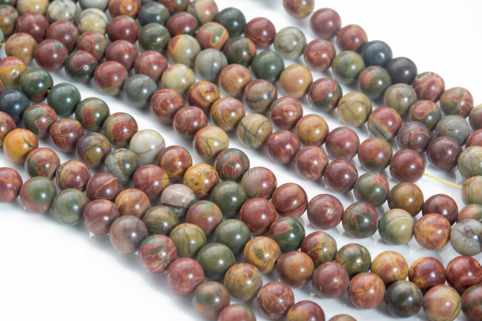 Rainbow Picasso Jasper Beads - Picasso Beads Wholesale - Rainbow Color ...