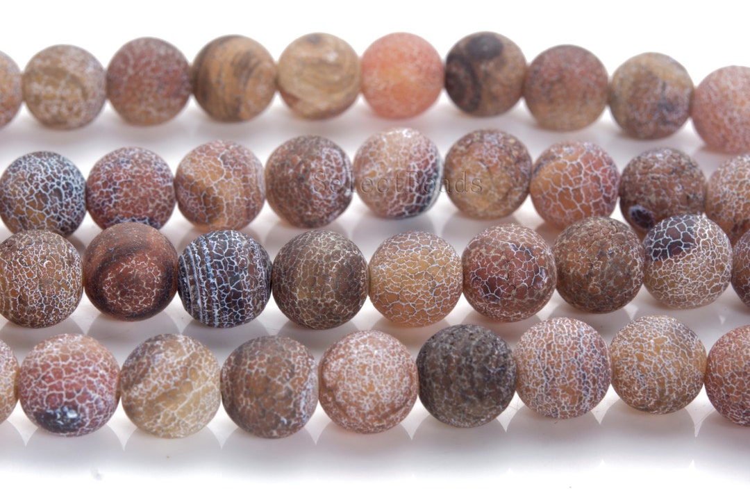 Fire Dragon Vein Dream Agate Beads - Fire Crakle Agate Gemstone Beads ...