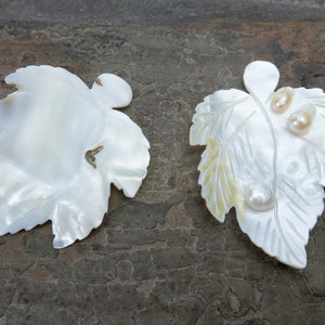 Maple Leaf Shell Charms - Plant Mother of Pearl Pendant - Pendants for ...
