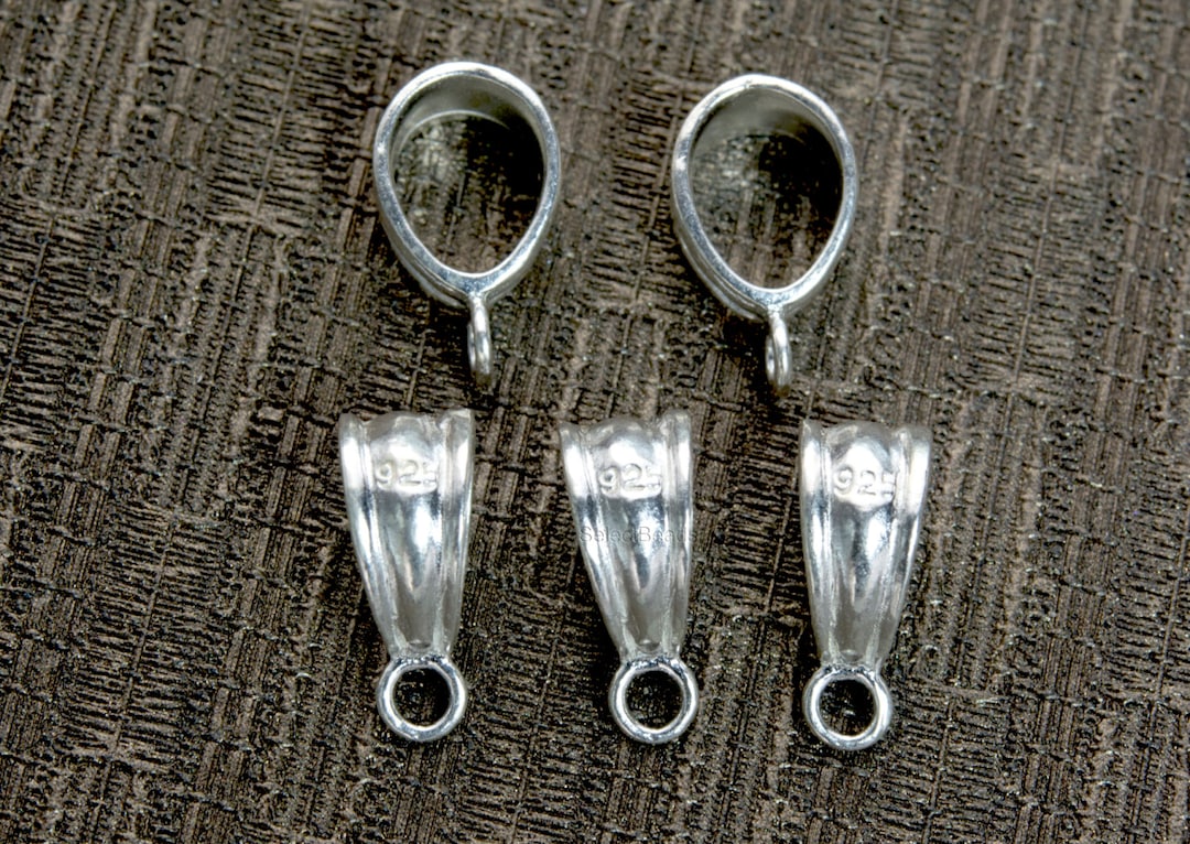 Sterling Silver Bails for Pendants - Silver Bails for Jewelry - Bails ...