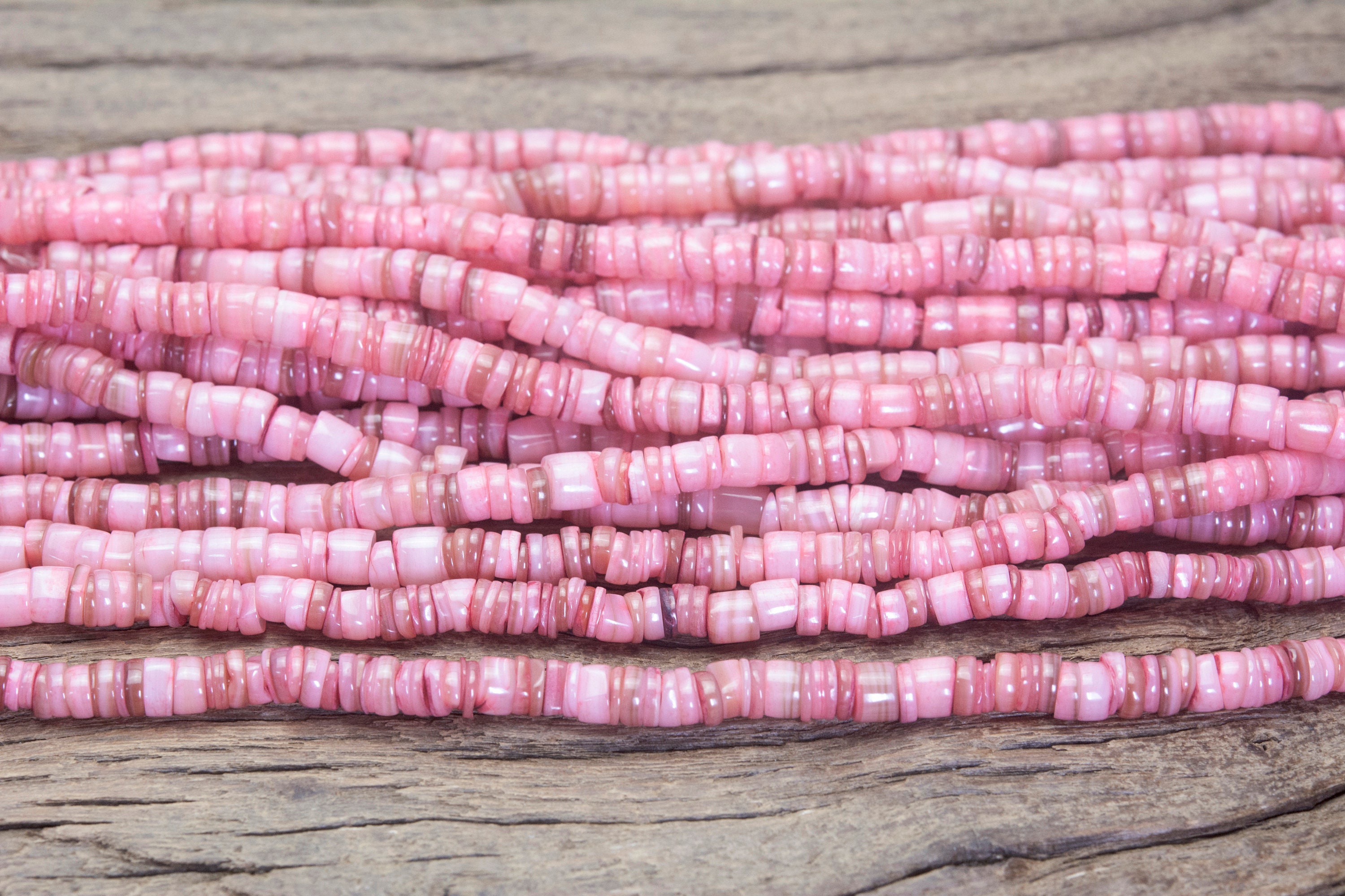 Heishi Shell Beads Dyed MOP Spacers Thin Beach Style Beads | Etsy