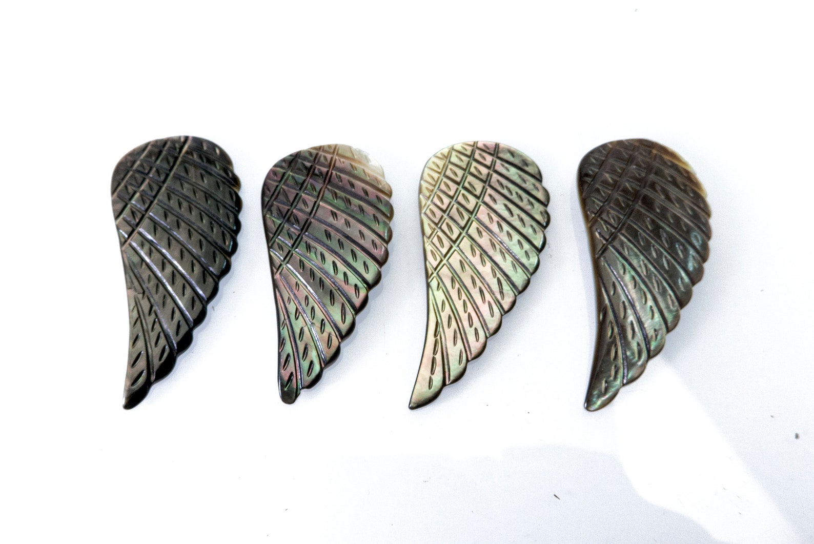 Natural Sea Shell Wing Pendant Mexico Abalone Shell Angel - Etsy
