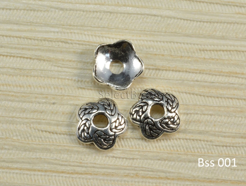 Sterling Silver Bead Caps - 5mm Beads Caps - Wholesale Bead Caps ...