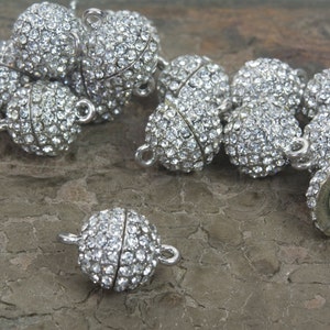 Crystal Rhinestone Clasps - Magnetic Jewelry Clasps Findings -jewelry ...