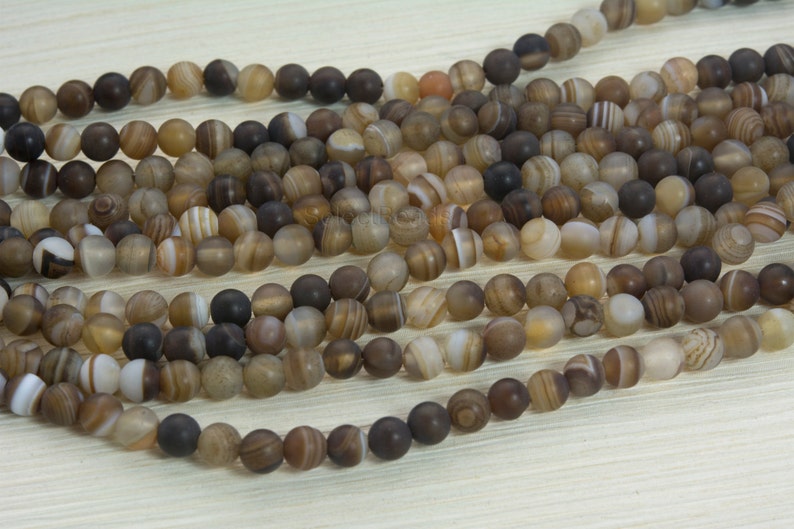 Brown Banded Agate Beads Matter Sardonyx Beads Stripe - Etsy