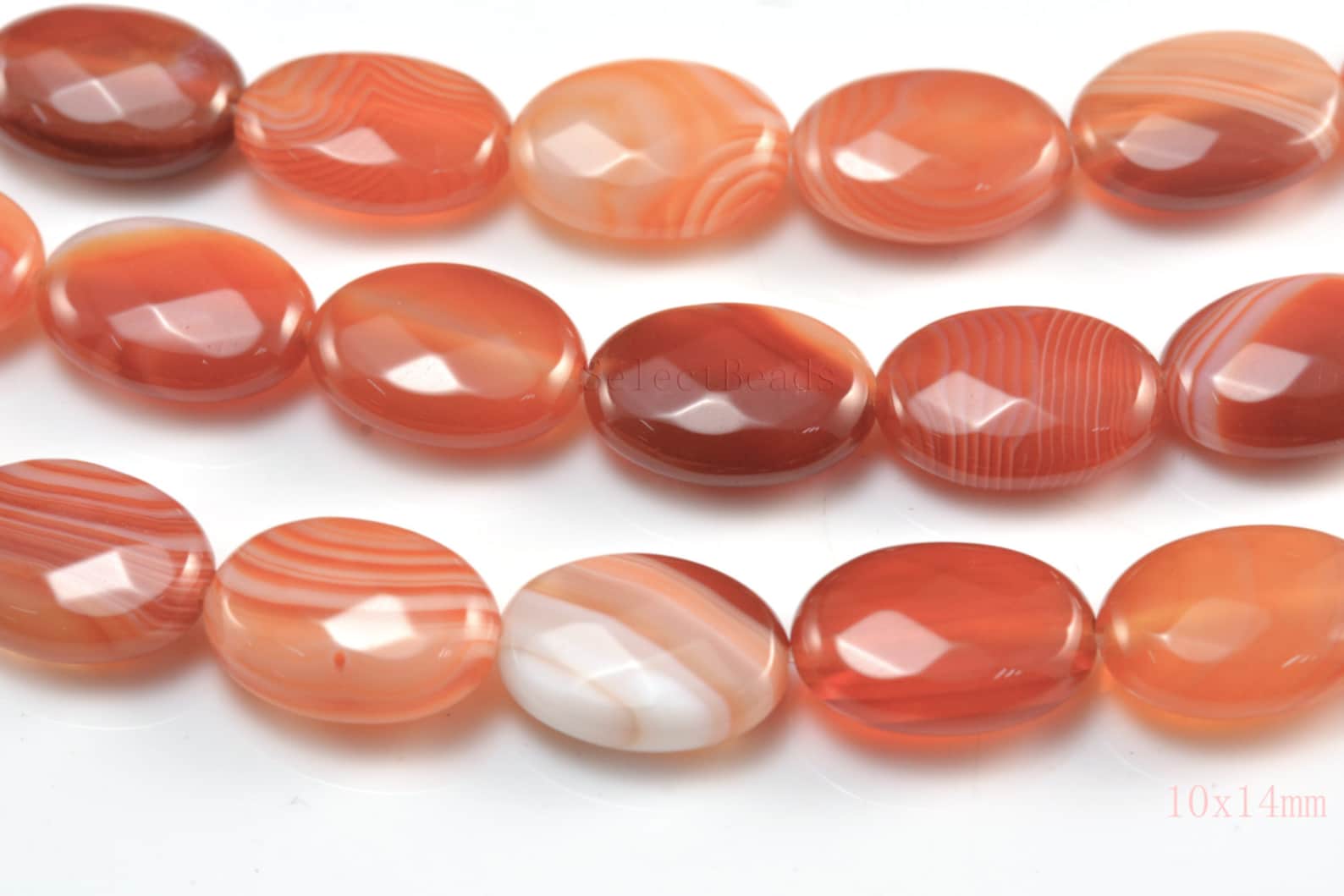 Red Striped Agate Beads Red Banded Agate Gemstones Banded - Etsy