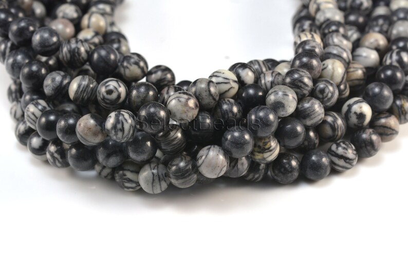 Black Matrix Picasso Jasper Beads Jasper Gemstone Beads - Etsy