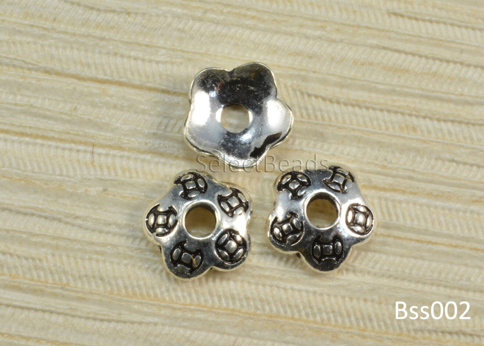 Sterling Silver Bead Caps - 5mm Beads Caps - Wholesale Bead Caps ...