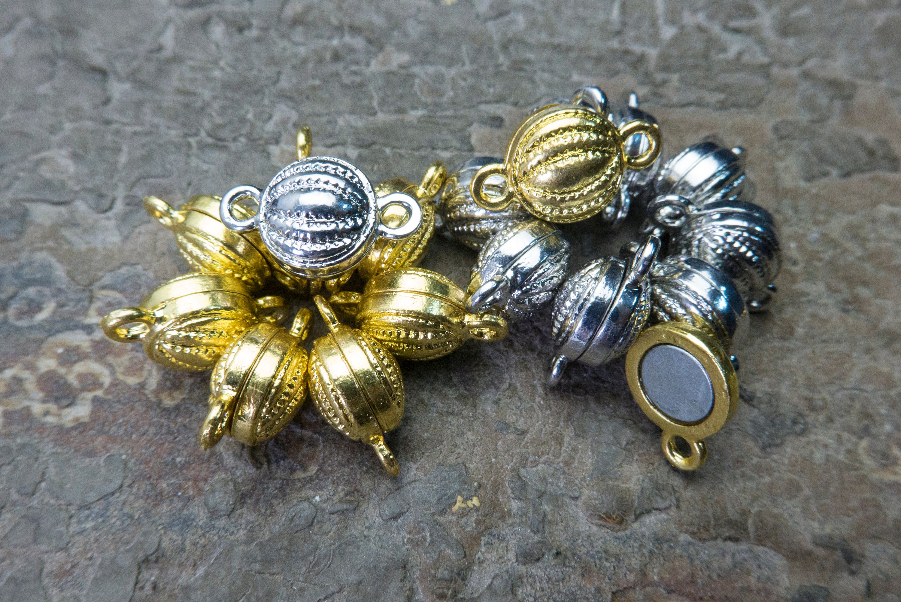 Alloy Magnetic Clasps Gold Tone Coin Shape Clasp Platinum - Etsy