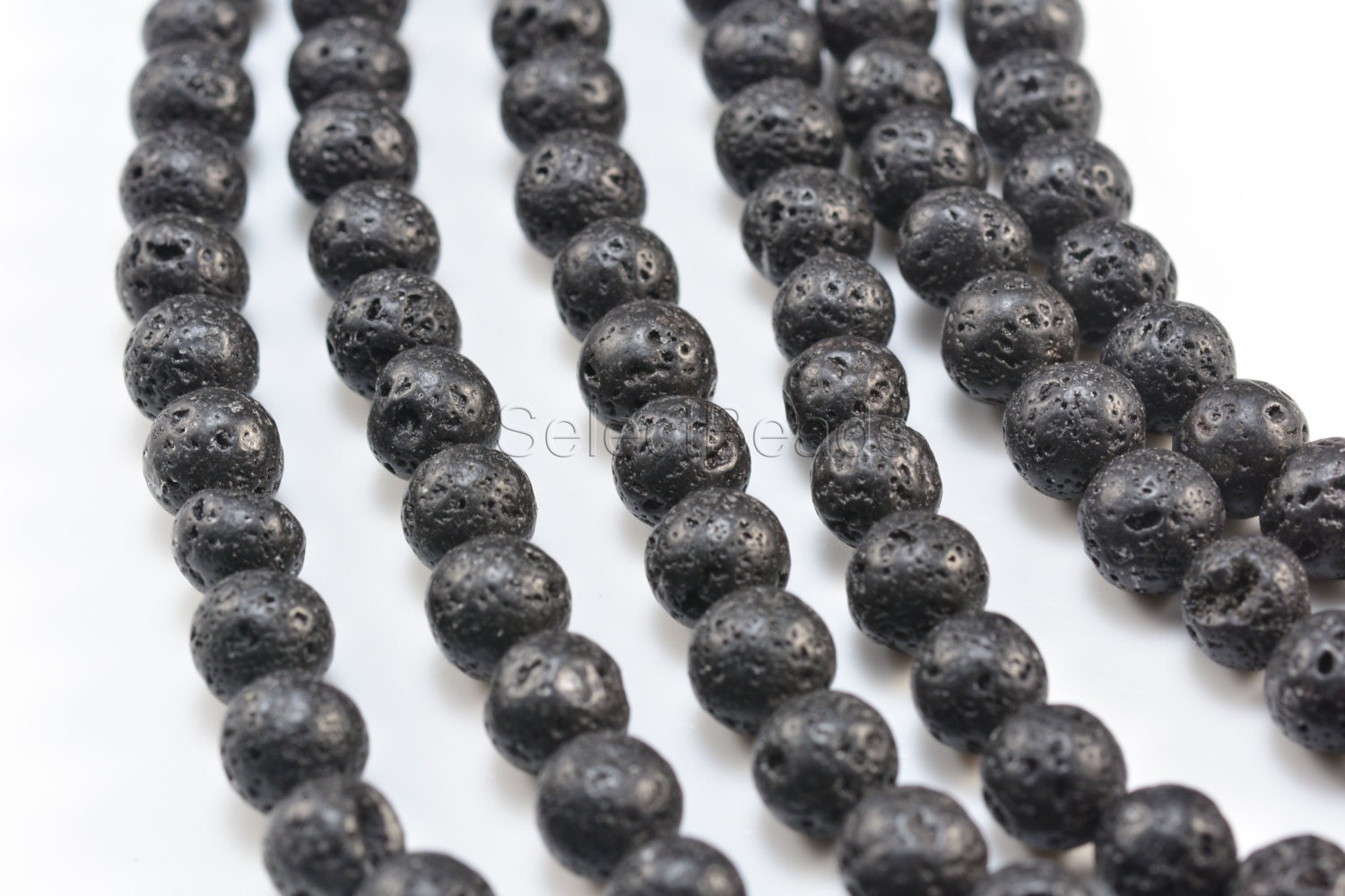 Natural Lava Rock Beads -black Volcanic Rock Beads - Lava Rock Jewelry ...