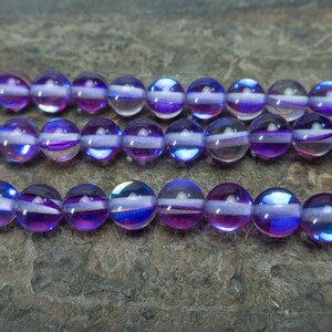Manmade Rainbow Moonstone Beads - Synthetic Crystal Optical Moonstone ...