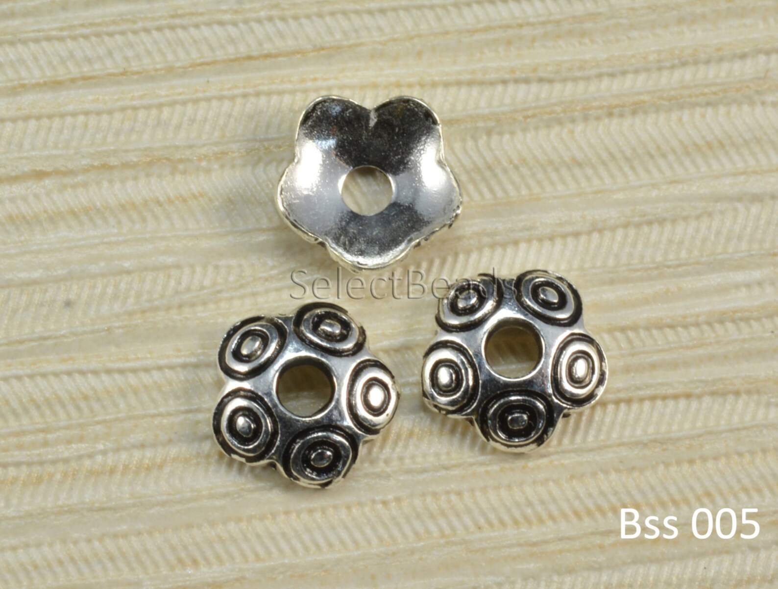 Sterling Silver Bead Caps - 5mm Beads Caps - Wholesale Bead Caps ...