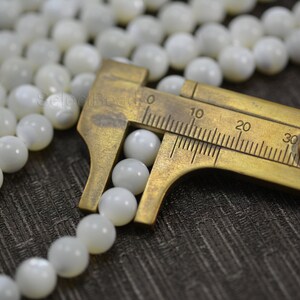 Mother of Pearl Beads - White MOP Beads - Round Shell Beads - Natural ...