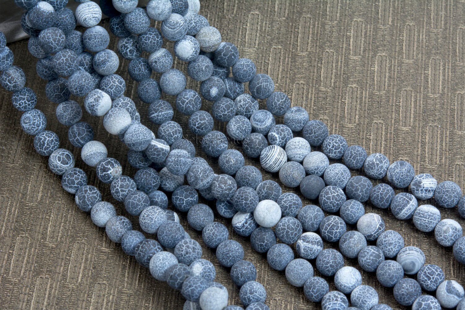 Matte Black Fire Agate Beads Black Agate Beads Wholesale - Etsy