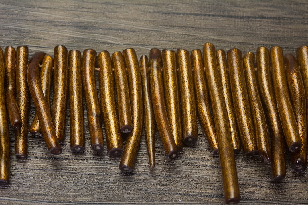 Golden Coral Stick Beads - Coral Branch Beads - Golden Coral Top ...