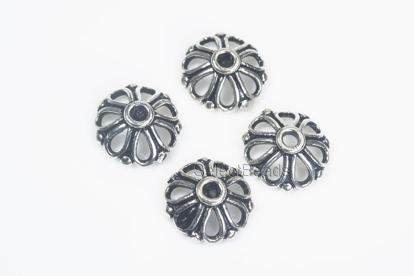 Sterling Silver End Caps for Jewelry Sterling Silver Cone | Etsy