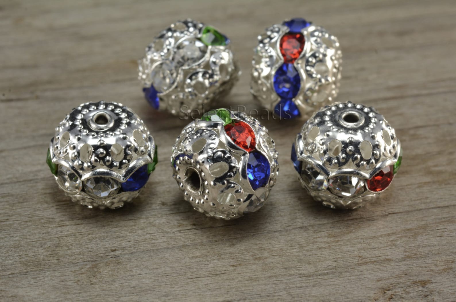 Rainbow Crystals Rhinestone Ball Beads Mix Color Rhinestone | Etsy