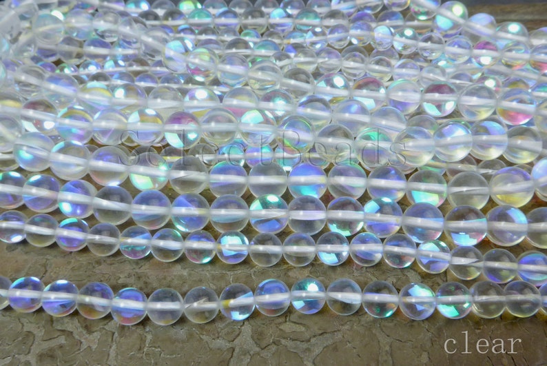 Manmade Rainbow Moonstone Beads Synthetic Crystal Optical - Etsy