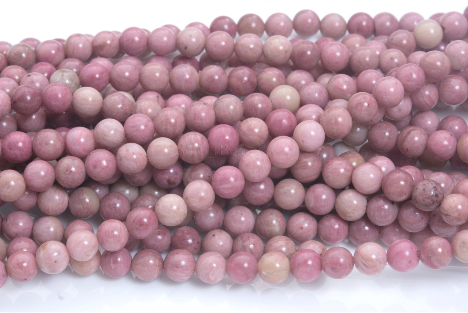 Pink Rhodonite Gemstone Beads - Natural Pink Rhodonite - Pink Stone ...