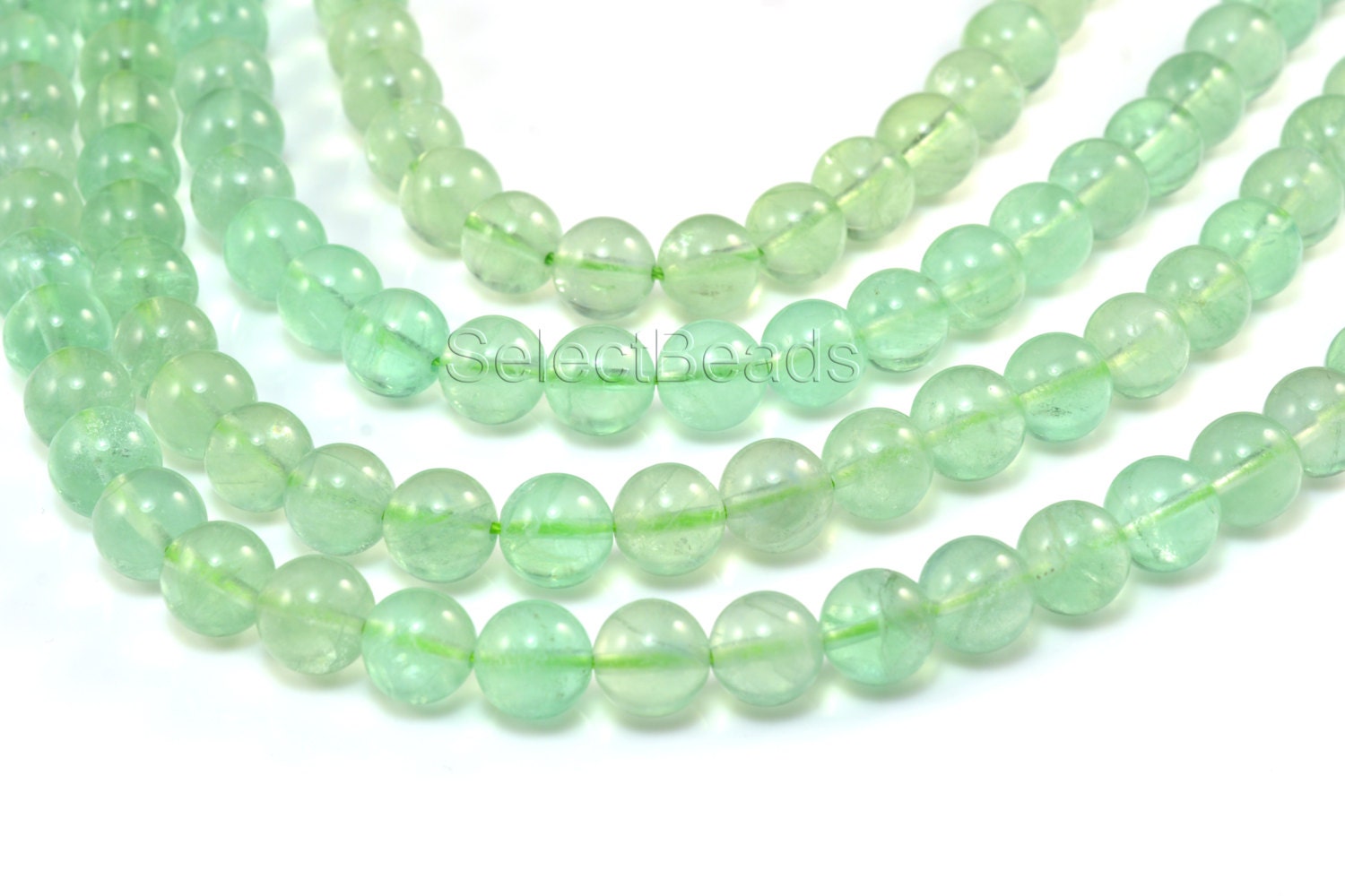 Green Fluorite Round Bead 6-12mm Lime Green Stone Bead | Etsy