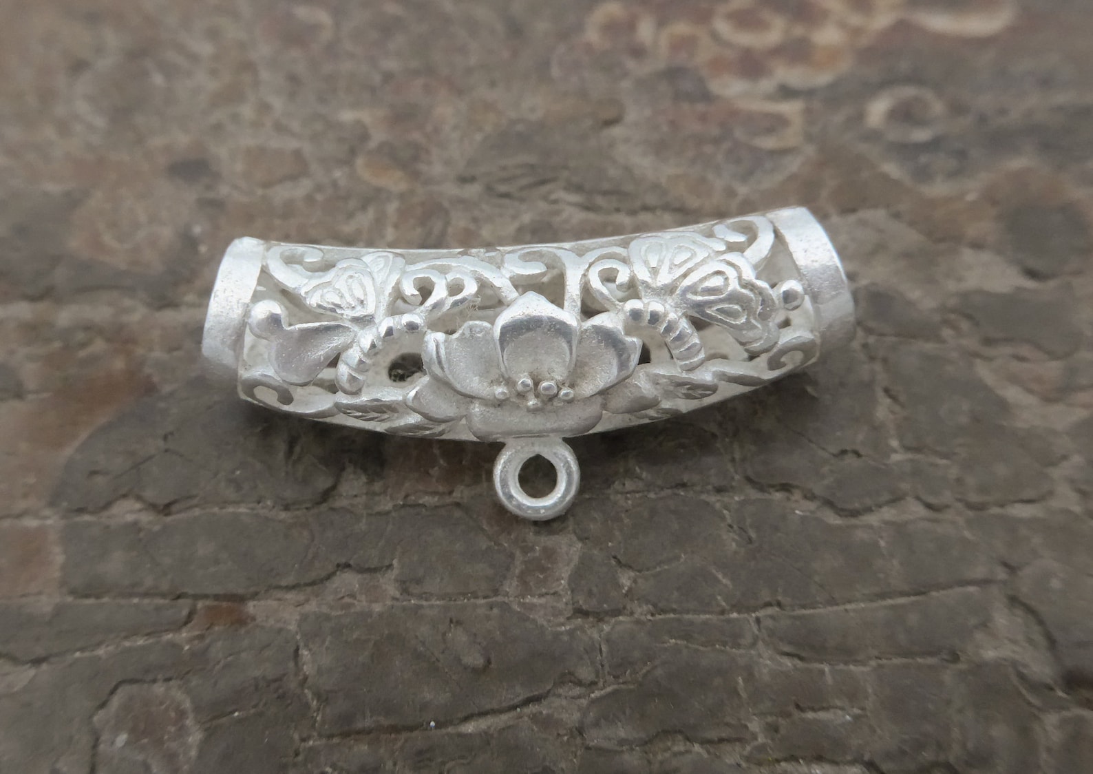 Filigree Floral Sterling Silver Bails for Pendants sterling - Etsy