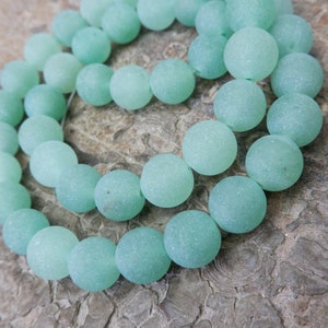 Matte Green Aventurine Beads - Natural Green Stone - Green Aventurine ...