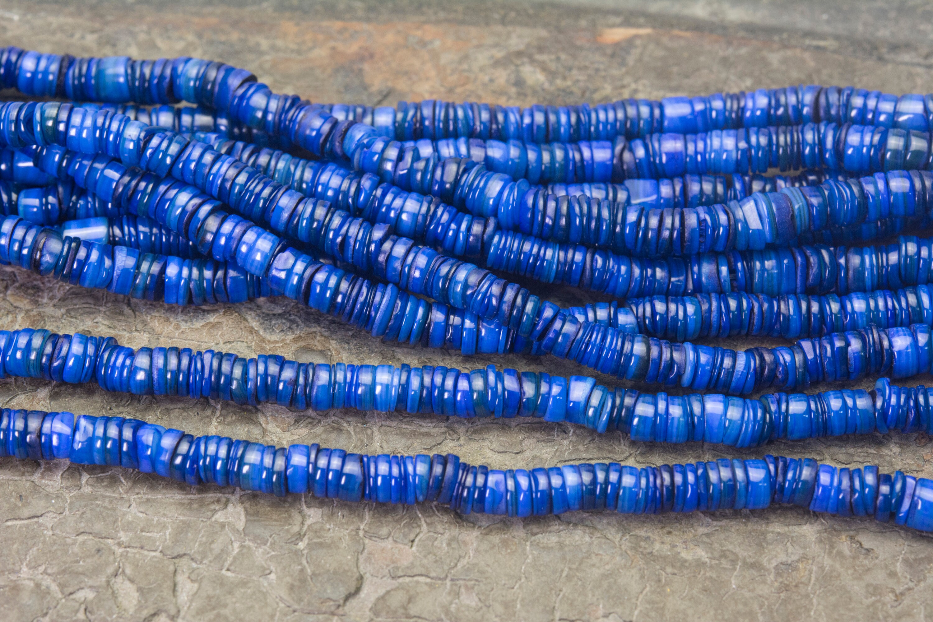 Heishi Shell Beads Dyed MOP Spacers Thin Beach Style Beads | Etsy