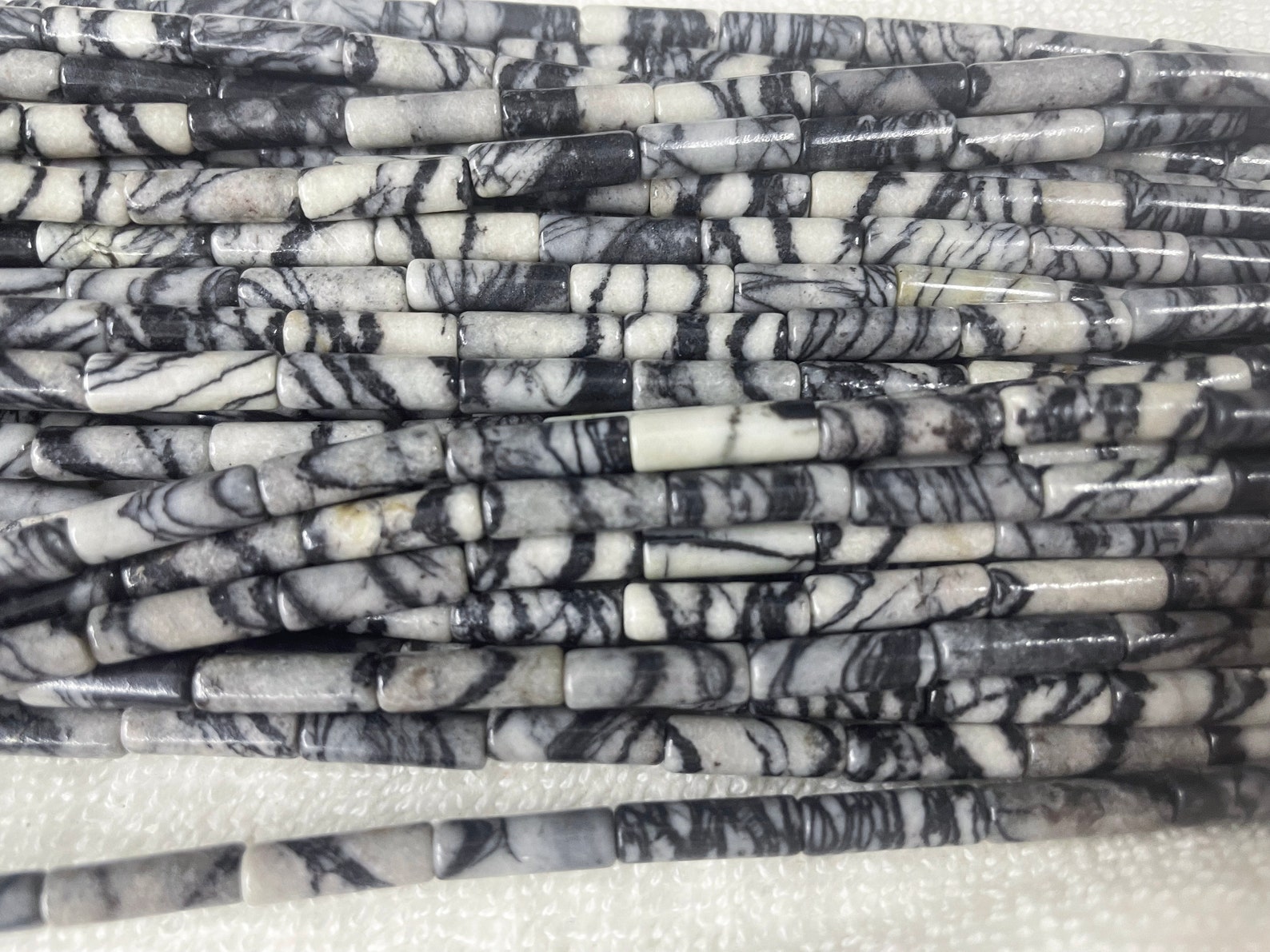 Gemstone Smooth Tube Beads 4x13mm Natural Stone Tubes - Etsy