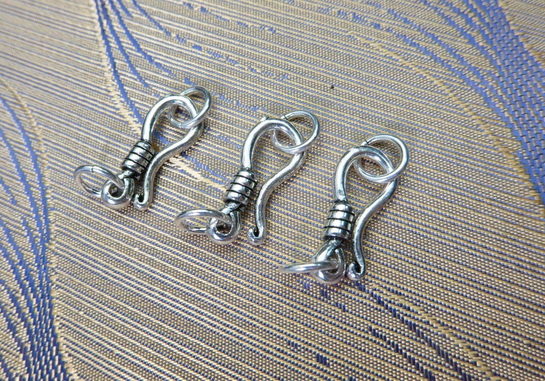 Sterling Silver Hook Clasps - Sterling Silver Clasp Set - Antique ...