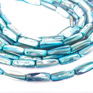 Aqua Blue Color River Shell Triangle Beads Dyed MOP Beads | Etsy