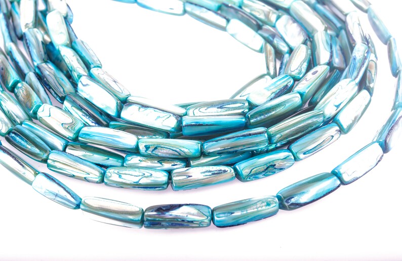 Aqua Blue Color River Shell Triangle Beads Dyed MOP Beads | Etsy