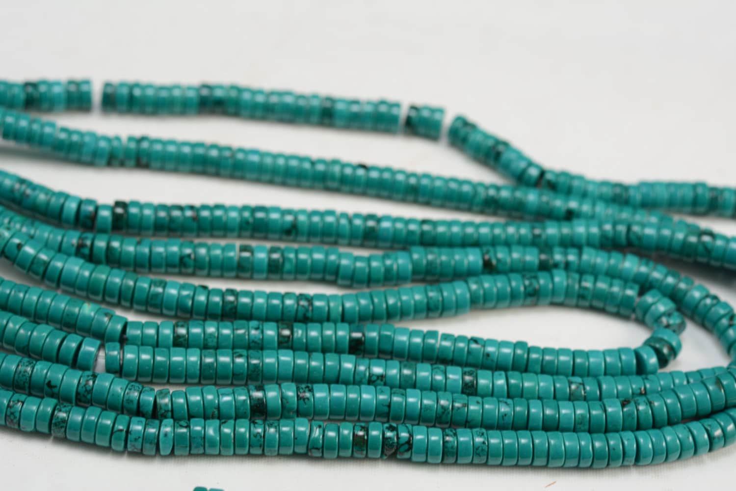 Turquoise Heishi Beads Stablized Turquise Beads Blue - Etsy