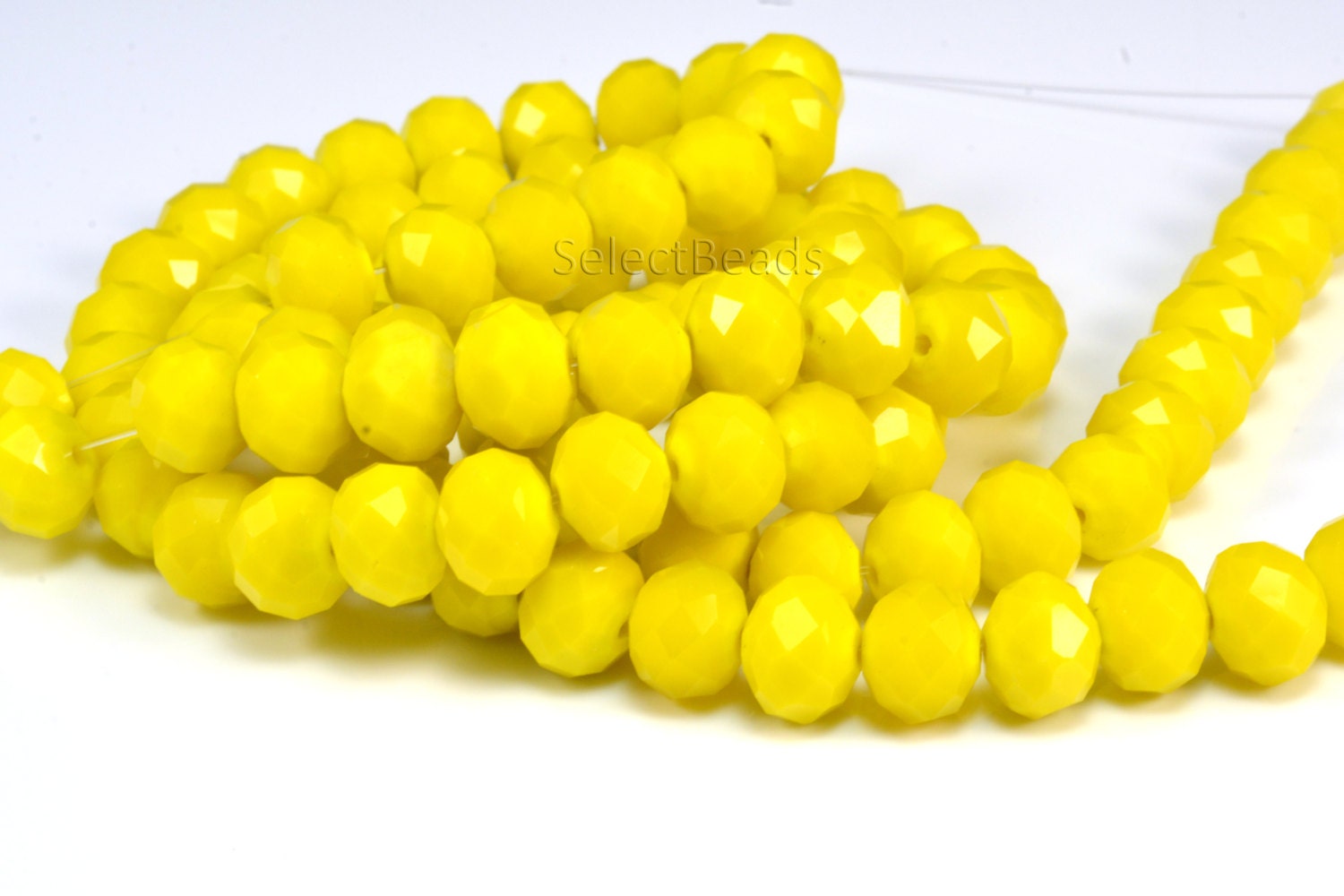Crystal Quartz, Faceted Rondelle, Yellow Color Bead, Jewelry Bead ...