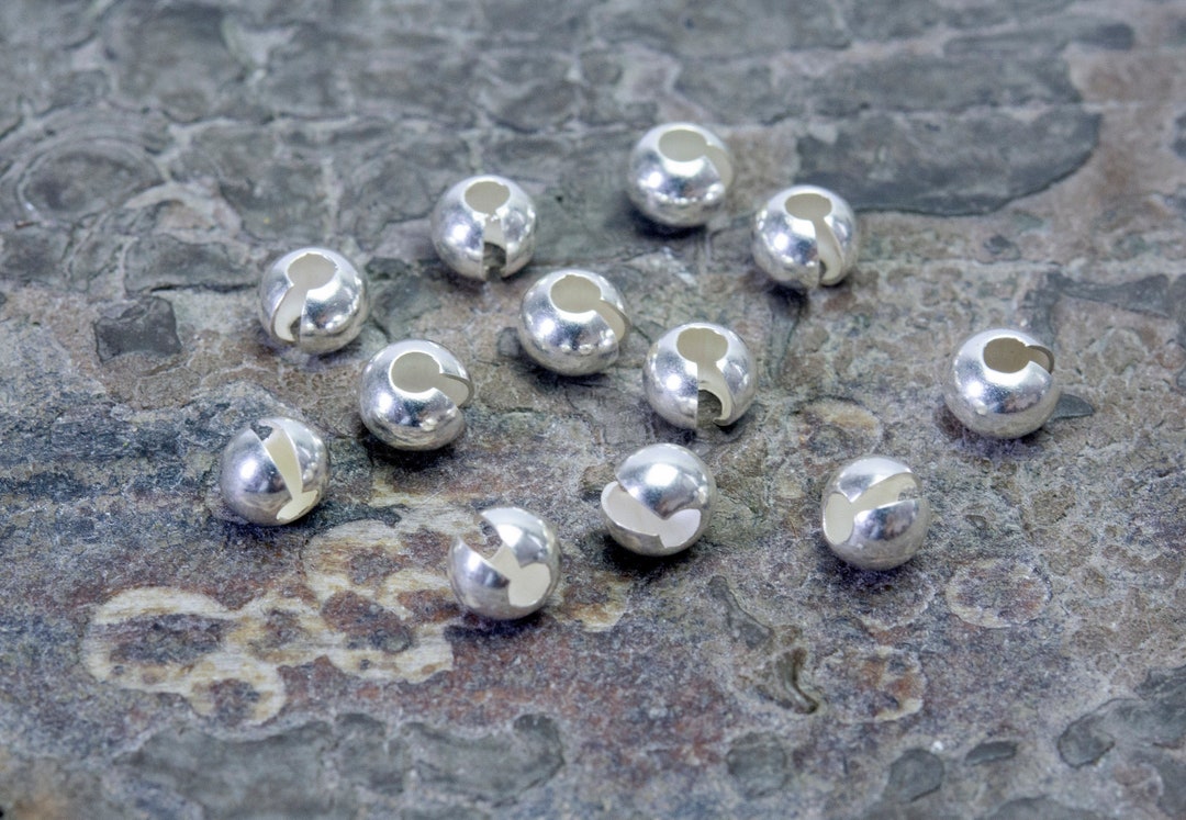 Sterling Silver Crimp Cover Beads - Crimp Beads and Covers - Crimp ...