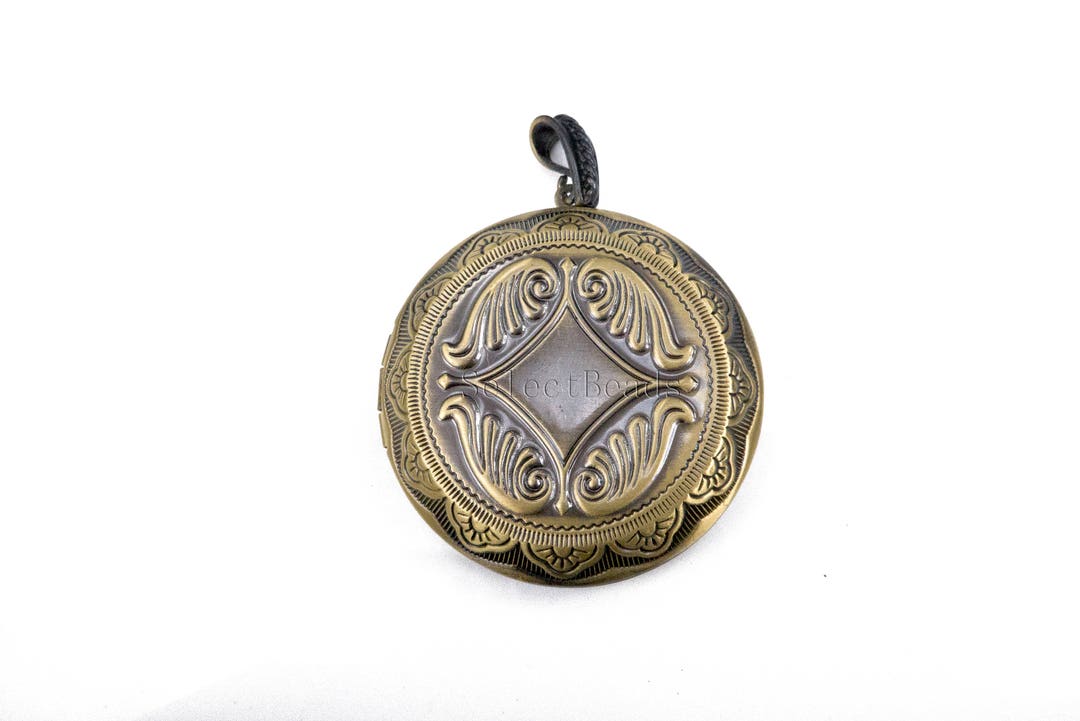Solid Brass Locket - Oval Shape Pendant -bronze Metal Locket -locket ...