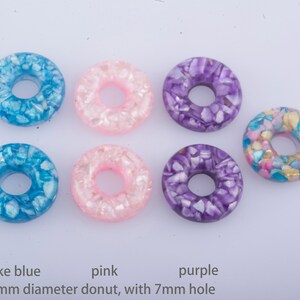 MOP Sea Shell Donut Beads Real Ocean Shell in Resin Diamond Shaped ...