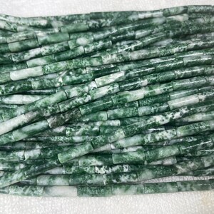 Gemstone Smooth Tube Beads - 4x13mm Natural Stone Tubes - Agate Stone ...