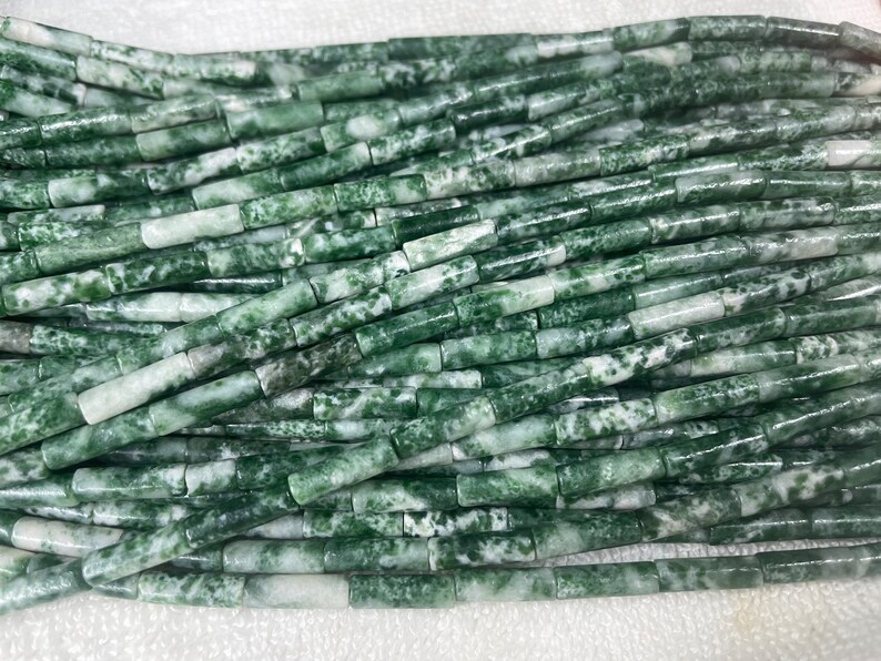 Gemstone Smooth Tube Beads - 4x13mm Natural Stone Tubes - Agate Stone ...
