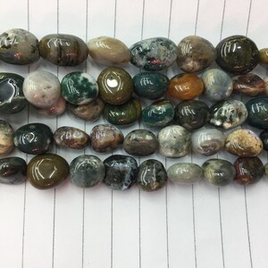 Tumbled Gemstone Nugget Beads - Free Form Stone Nuggets - Dalmatian ...