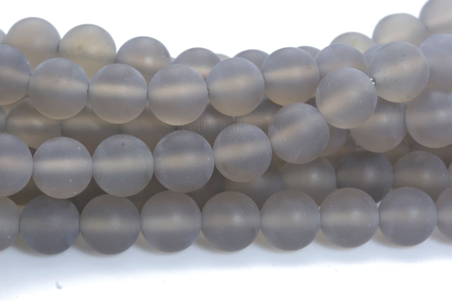 grey agate beads matte gray agate beads unpolished agates | Etsy